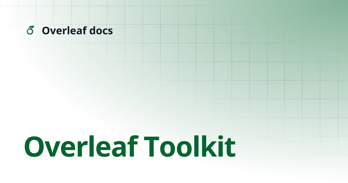 Overleaf Toolkit | On-premises | Overleaf docs